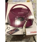 SYLVANIA Portable CD Player with AM/FM Radio, 20-Track Memory, Aux ...