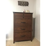 Sauder Carson Forge 4-Drawer Dresser, Coffee Oak Finish - Walmart.com