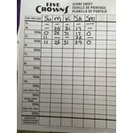 Five Crowns Card Game Scorepad Sheet for Multilingual Use - Walmart.com