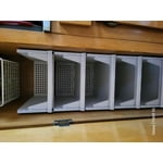 OKENTEN 5 Pack Plastic Stackable Organizing Bins, White Storage Baskets ...