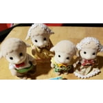 Calico Critter Sheep Family, Set of 4 Collectible Doll Figures ...