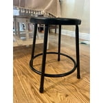 24" Heavy Duty Steel Stool with Backrest - Black - Walmart.com