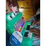 Battat Croco Pop Piano Toy Keyboard with Songs Sounds Lights, Baby and ...