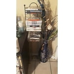 Atlantic DVD/BluRay Media Storage Tower, 42" Nestable CD Unit, Gunmetal ...