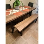 ChVans 60in Farmhouse Solid Wood Dining Bench for 2 3 4 Person, Kitchen ...