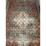 Loloi II Layla Printed Oriental Distressed Red / Navy Area Rug ...