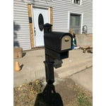 Step2 MailMaster Hudson Mailbox | Black Mailbox with Newspaper Holder ...