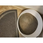 PrettyLitter Linnea Round Open Top Cat Litter Box with Non-Stick ...