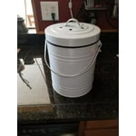 Cooler Kitchen 1.3 Gal. Compost Bin with Charcoal Filters - White ...