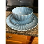 Sango Frill Reactive Stoneware Dinnerware Set, 12-Piece, Blue - Walmart.com
