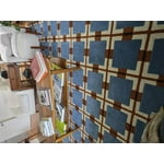 ALEF HOME Geometric Grid Area Rug | Tufted Bohemian Floral Multicolor ...