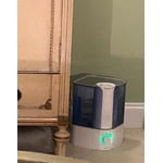 Equate Warm Mist Humidifier, Visible, Filter Free, White & Blue, Top ...