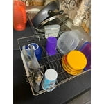 Mainstays Large Wire Dish Rack Black/Chrome - 17.5" x 13.7" x 5.5 ...