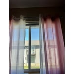 "Junvictex Ombre Chiffon Pink Sheer Curtains 52""Wx84""L, Set of 2 ...