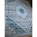 Ox Bay Meadow Distress Abstract Ivory, Blush 8 x 10 Brushstroke Area ...