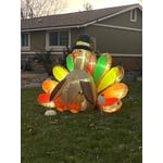 SPECSTAR 6ft Outdoor Air Inflatable LED Lighted Small Turkey Family for ...