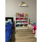 Your Zone Kids Bin Storage and Two Shelf Bookcase, White - Walmart.com
