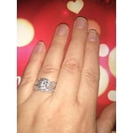 Sz 11 Sterling Silver 925 CZ Cubic Zirconia Infinity Wedding Engagement Ring Set - Walmart.com