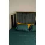 "HOWE Queen Size Platform Tufted Fabric Bed Frame, 61"" Headboard ...