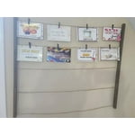 Love-KANKEI 26x29in Wood Photo Frame Wall Decor, 30 Clips, Adjustable ...