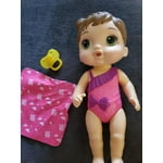 Baby Alive Splash 'n Snuggle Baby Doll, Brown Hair, Water Play Toy with ...
