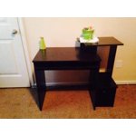 Sauder Beginnings Computer Desk with Keyboard Tray & Storage, Cinnamon ...