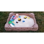 Step2 Naturally Playful Sandstone Beige Plastic Sandbox Toy with Cover ...