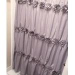 Lush Decor Darla Craft Flower 84" x 40" Textured Neutral 3" Rod Pocket ...