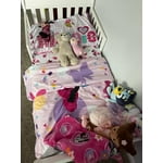 Barney Toddler Bedding, 5Pc Set, Comforter, Sheet, Pillowcase, Throw ...