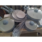 Mainstays Ceramic Nonstick Aluminum 12 Pieces Cookware SET Teal ombre ...