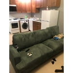 "Neche 87"" 3-Seater Corduroy Sofa with Extra Deep Seats, 2 Pillows ...