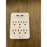 Aduro Surge Protector 6 Outlets Power Strip Station with USB (2 Ports 2 ...