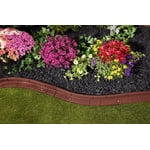 GroundSmart Roman Brick Rubber Landscape Edging, 4' Black Garden Border ...