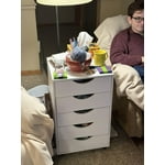 Simply Tidy's White Modular Mobile Chest- Rolling Cabinet with Drawers ...