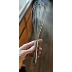 Mainstays 12-inch Stainless Steel Whisk with Loop for Hanging, Silver ...