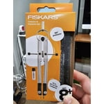 Fiskars 12-inch Metal Compass with 180-Degree Protractor, School Math ...