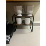 Mimifly Expandable Cabinet Shelf Organizer Rack, Set of 2 Stackable ...