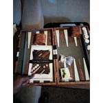 Crazy Games 15 Inch Classic Backgammon Set - Medium Brown with Leather ...