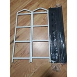 Mainstays 4-Tier Shoe Rack White Plastic Frame, Gray Coating, up to 12 ...