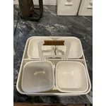 Better Homes & Gardens White Galvanized Steel Square Serve Tray Bowl ...