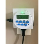 Autopilot 7 Day Dual Outlet Digital Programmable Light Timer Controller ...