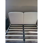 CosmoLiving by Cosmopolitan Coco Upholstered Bed Frame, Queen, Ivory ...