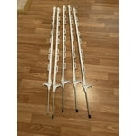 Garden Craft 48in H Molded White Plastic Step-in Post, Fence Post ...