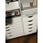 Simply Tidy's White Modular Mobile Chest- Rolling Cabinet with Drawers ...