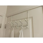 iDesign York Lyra Over-the-Door 5-Hook Rack, Chrome Silver - Walmart.com