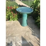 Esschert Design USA Outdoor Bird Bath with Ceramic Pedestal and Bird ...