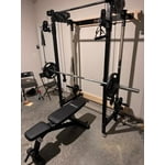 Mikolo Folding Power Rack, 1000lbs, Wall Mounted Squat Rack with Cable ...