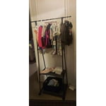 Home Depot Triangular Rolling Clothes Rack, 2-Tier Portable Coat Hanger ...