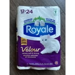 Royale Velour, 2 Ply Toilet Paper, 12 Equal 24 Bathroom Tissue Rolls ...
