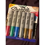 Sharpie Metallic Permanent Markers, Chisel Tip, Assorted Colors, Quick ...